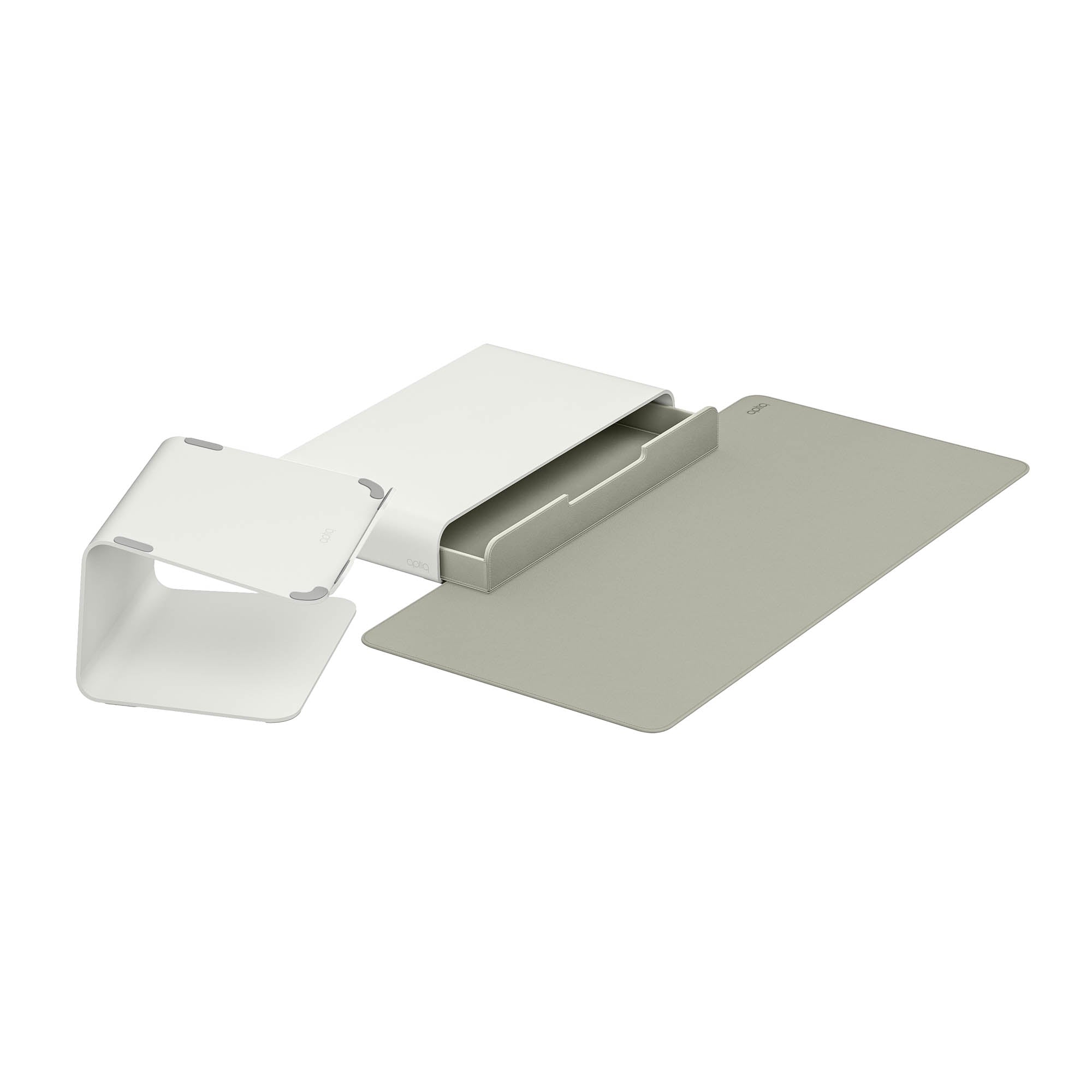 Complete Aptiq desk set in white – Ergonomic and stylish