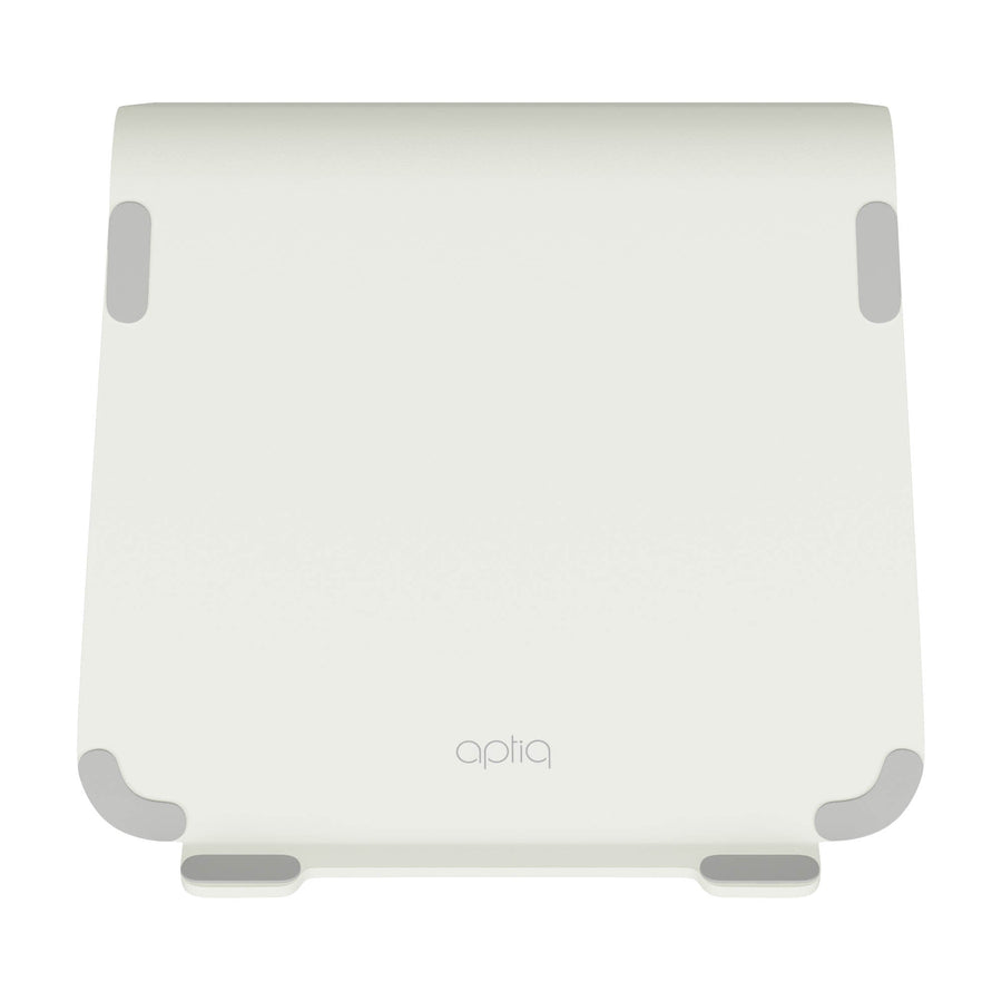 Ergonomic and stylish white laptop stand from Aptiq