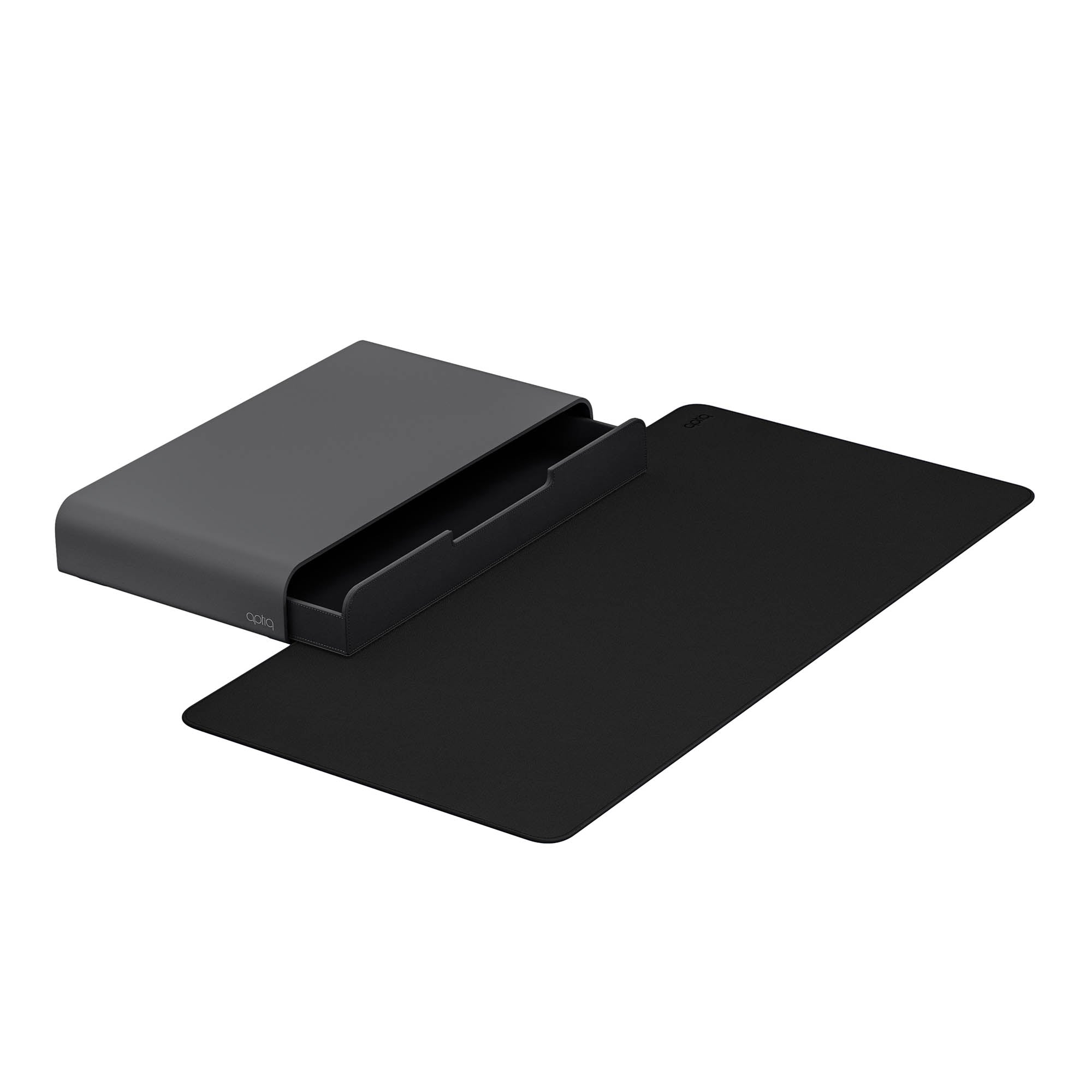 Aptiq black workstation set for monitor, stylish and ergonomic!