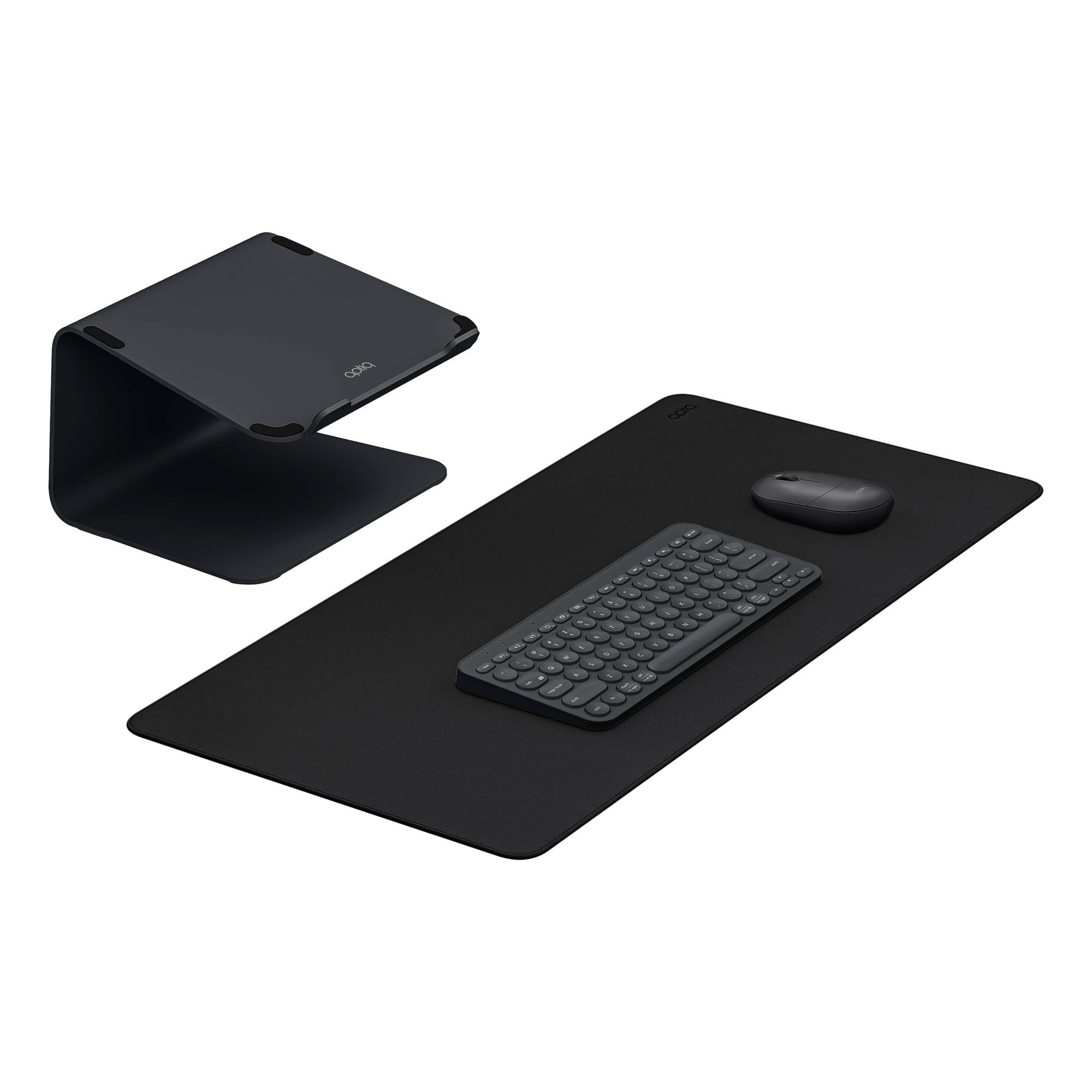 Aptiq laptop workplace set in black | Ergonomic and stylish